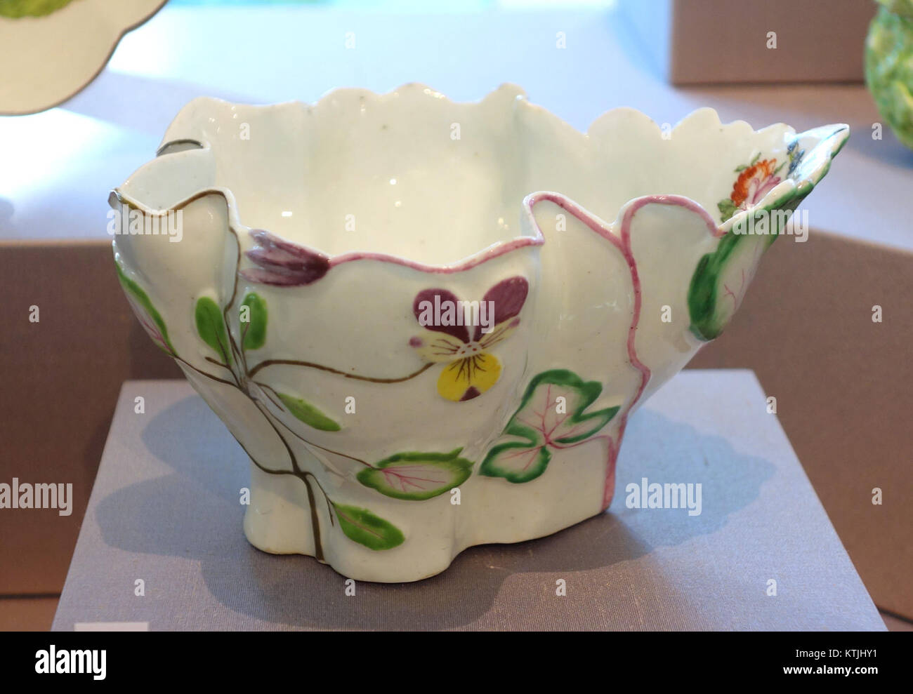 A piece of soft paste porcelain from Longton Hall, dating to circa 1758 ...