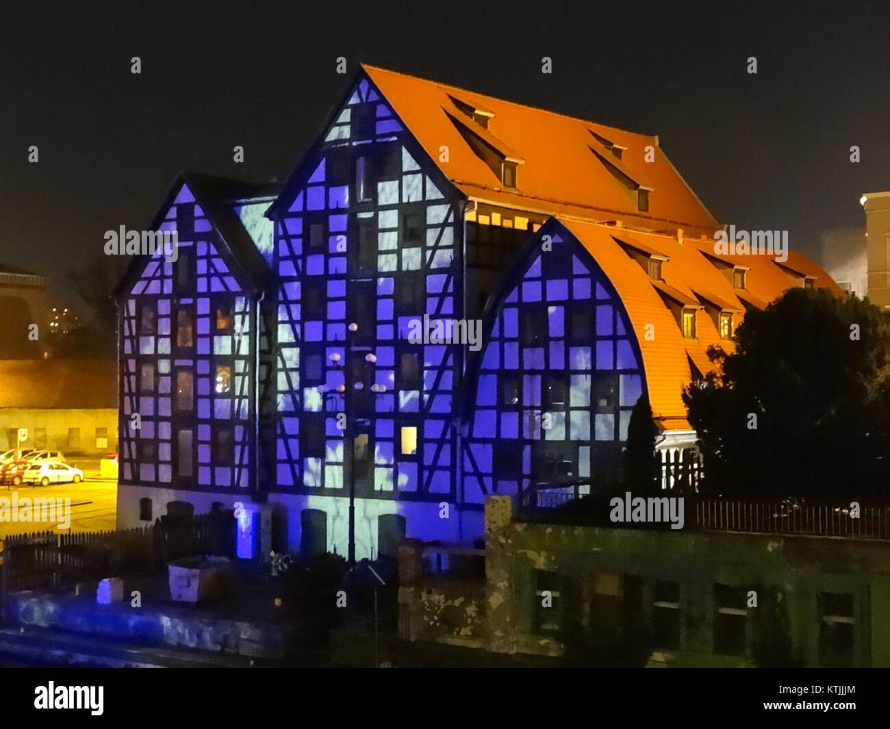 A photograph taken on December 10, 2013, depicting a grain warehouse ...