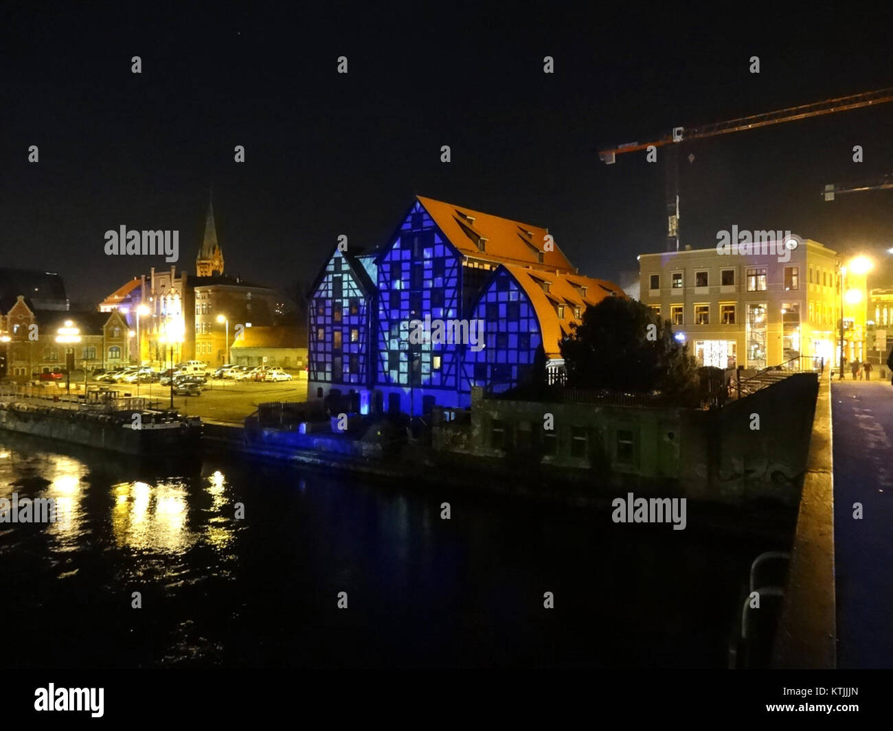 The 'Bdg spichrze noc' photograph captures a historic building, known ...