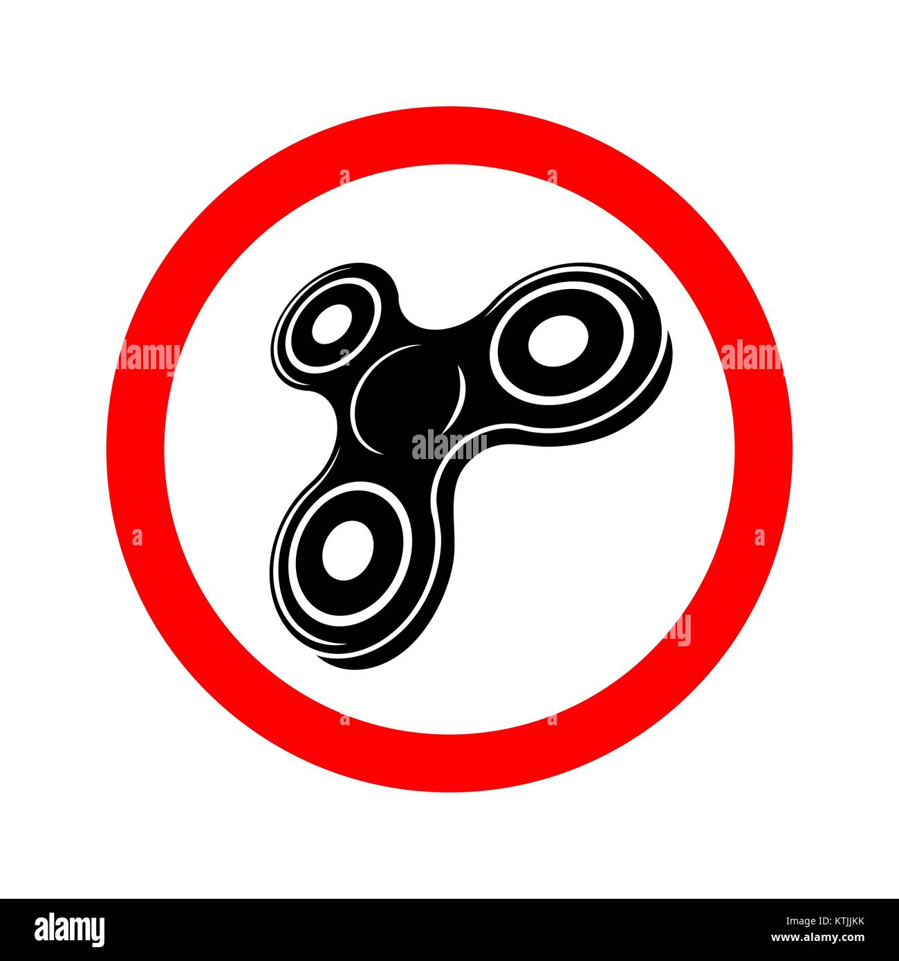 Banning spinner sign. Vector illustration Stock Vector Image & Art - Alamy
