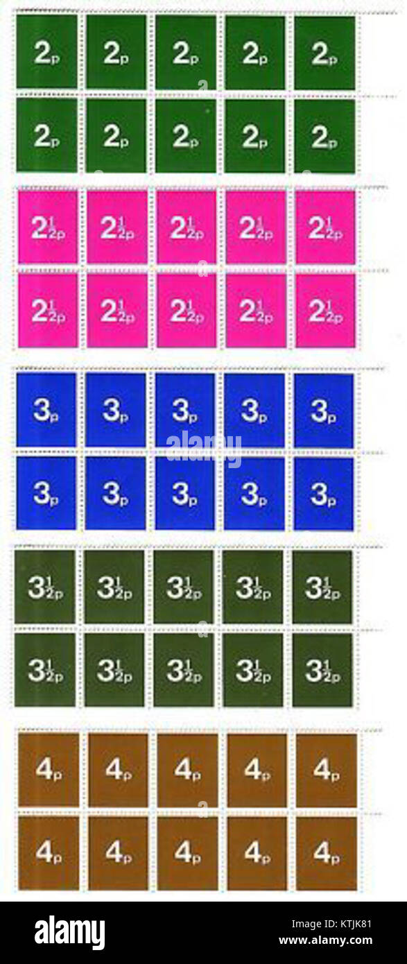 British decimalisation training stamps were issued as part of the ...