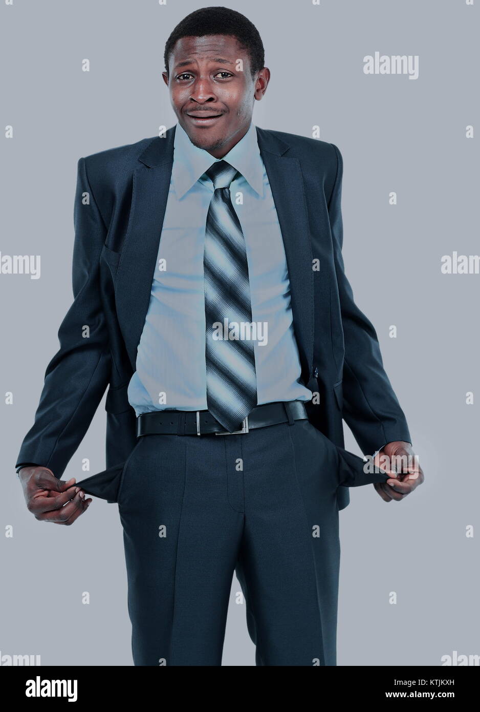 African american businessman empty pockets hi-res stock photography and ...
