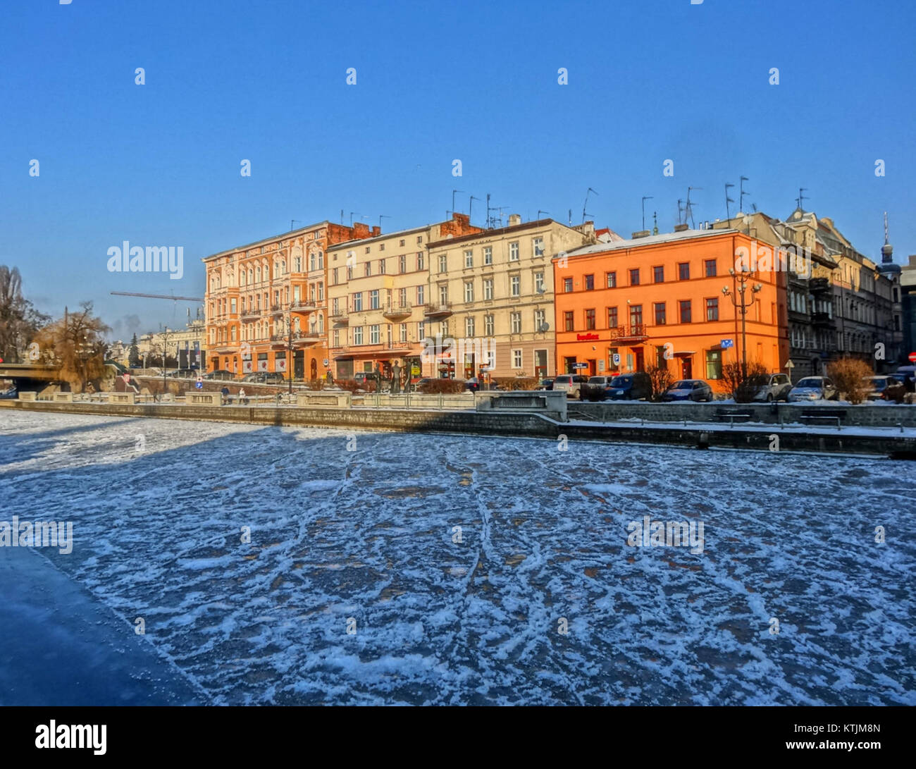 This image shows the Bdg Brda nabrzeze in Poland, taken in January 2014 ...