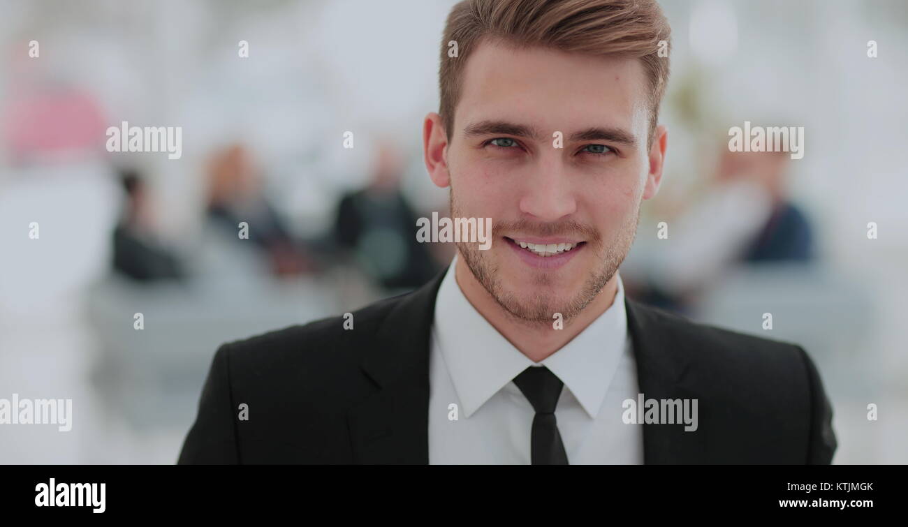 Portrait of happy smiling business man Stock Photo - Alamy
