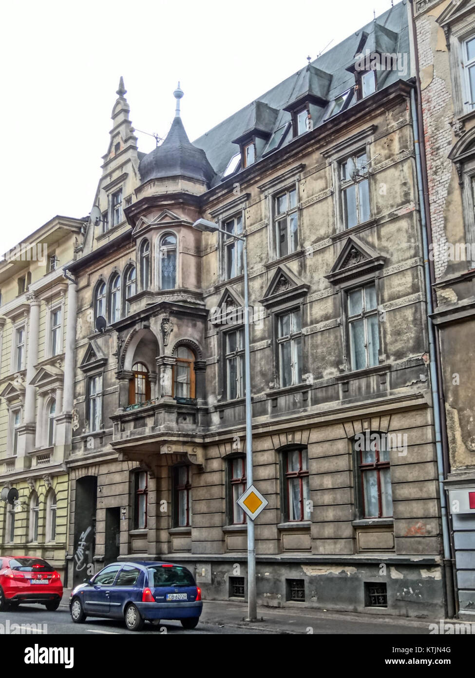 This image depicts a building on Krol Jadwigi street in Poland ...
