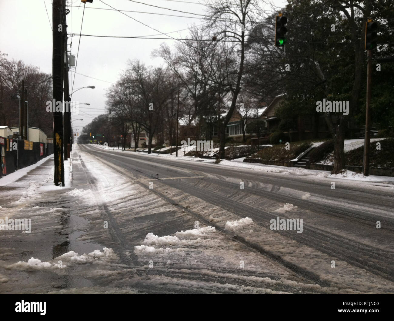 Atlanta's streets were covered in a rare snowstorm in February 2014 ...