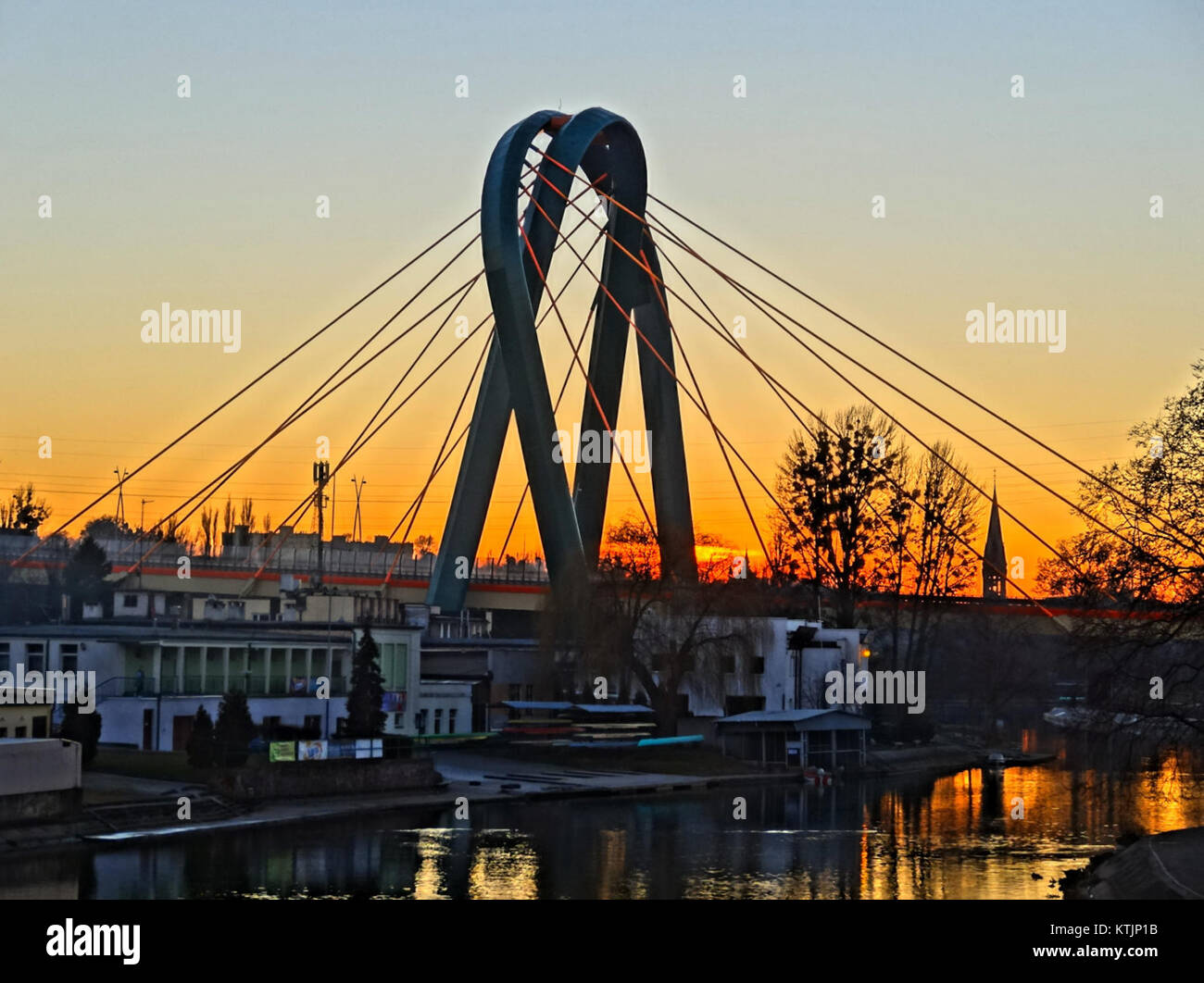 This image shows a pylon from a building in TU, photographed in March ...