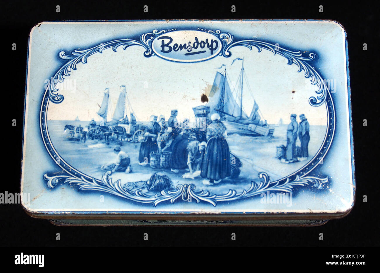 This image depicts a blue Bensdorp chocolate tin. Known for its ...