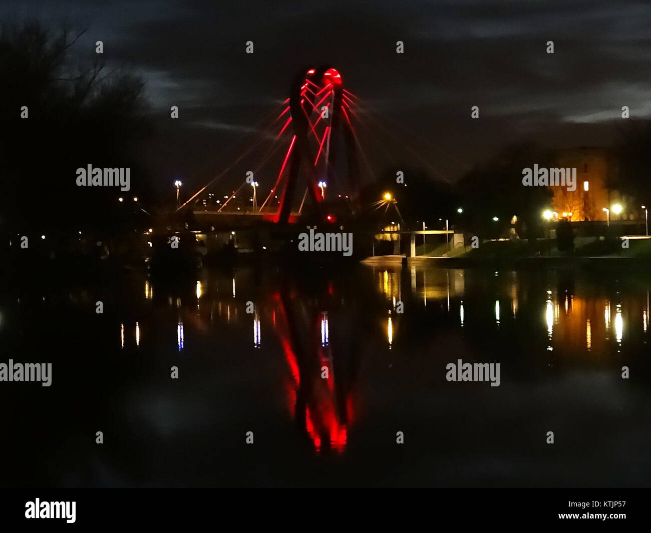A photograph of a pylon structure from March 3, 2014, taken in a rural ...