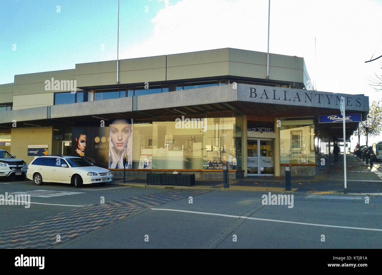 This photograph shows Ballantynes, a prominent retail store in Timaru ...