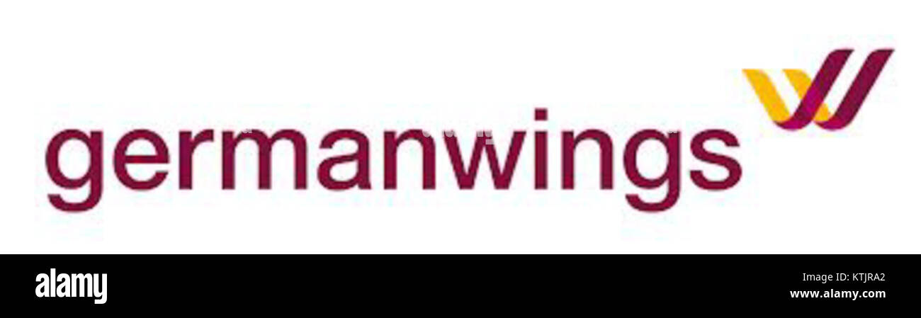 The 2014 logo of Germanwings, a European low-cost airline, representing ...