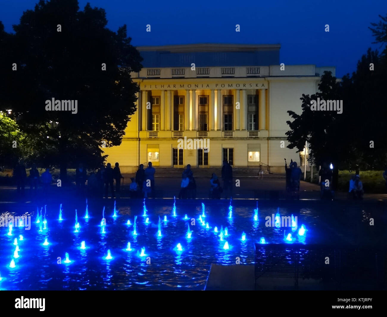 Photograph of the fountain in front of the Filharmonia Pomorska in ...