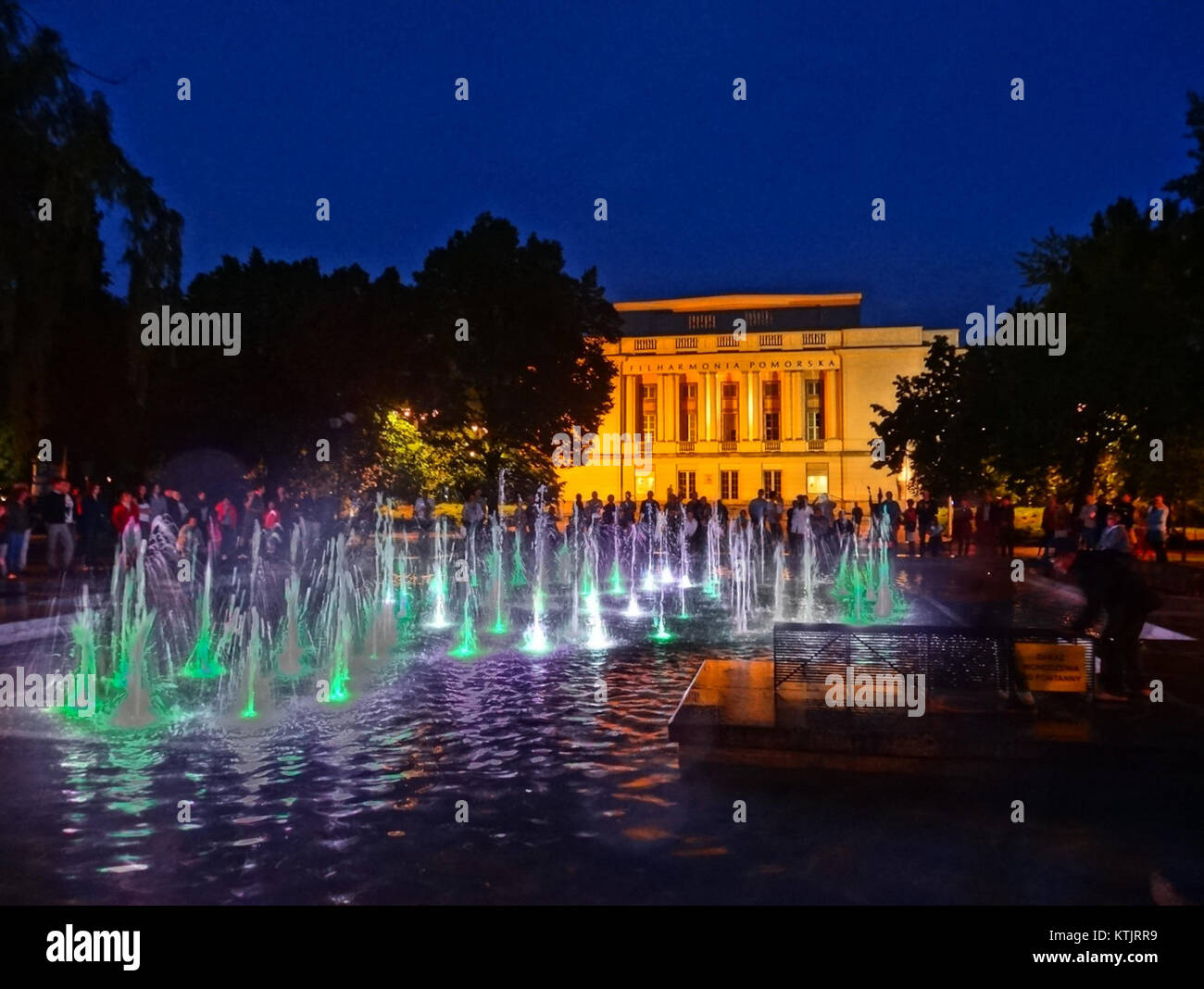The fountain at the Bdg Filharmonia Pomorska in Bydgoszcz, Poland, is a ...