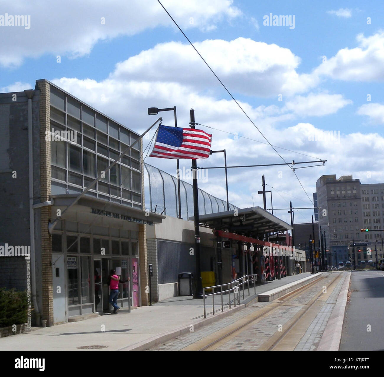 The Atlantic Street trolley station, likely a transportation hub, was ...