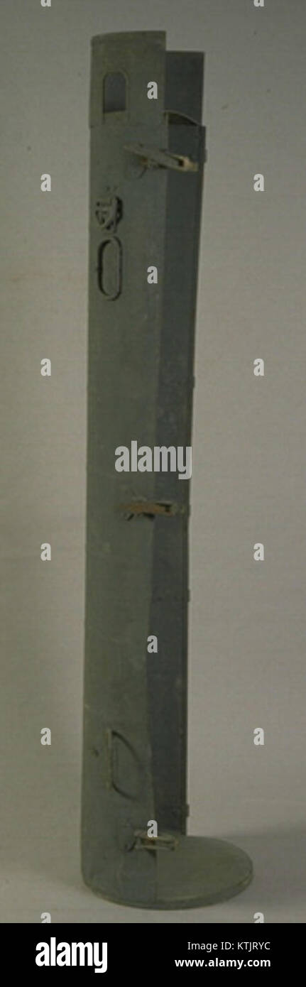 This image depicts a World War II-era container, possibly a storage or ...