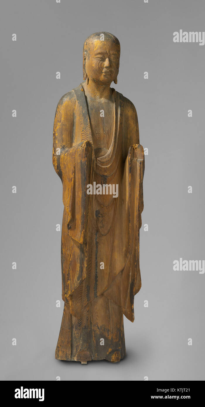 This standing monk sculpture, housed in the Rijksmuseum, represents a ...