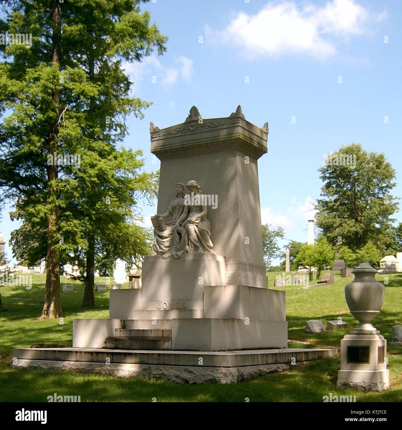 B. F. Jones Monument, Allegheny Cemetery, Pittsburgh, 1 Stock Photo - Alamy