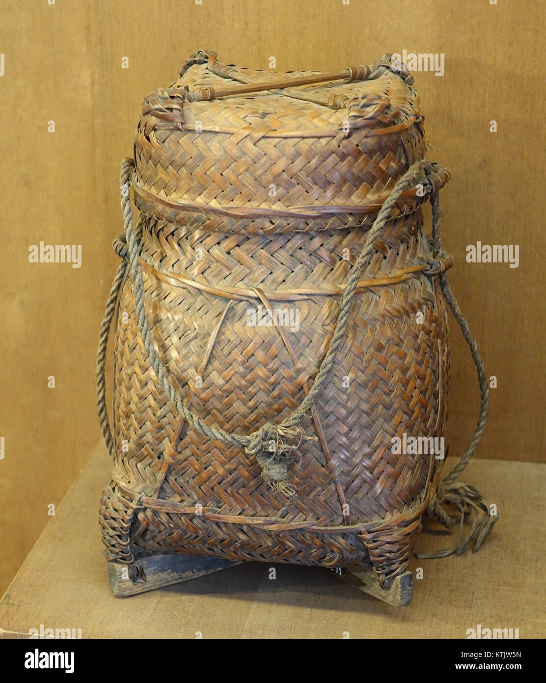 The basket for sticky rice on display at the Khang Vietnam Museum of ...