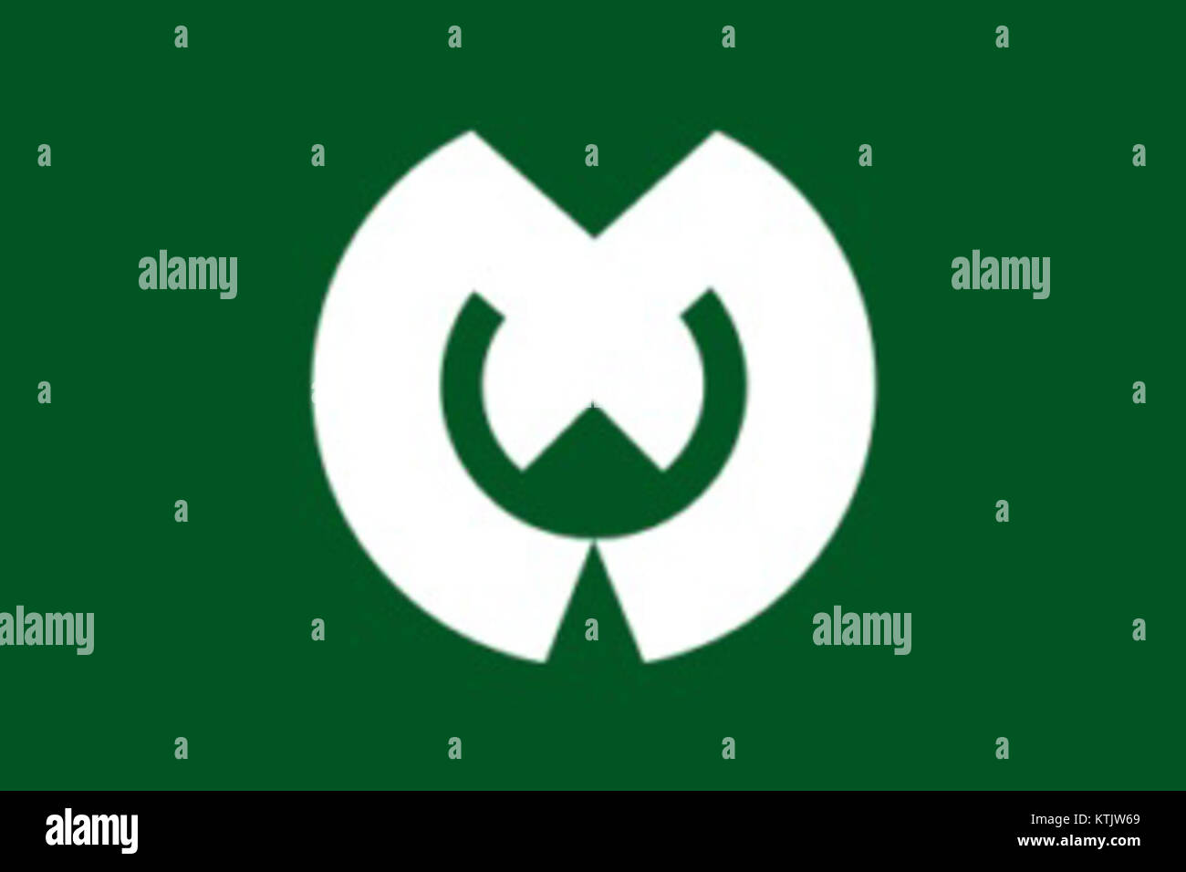 The flag of the former Kami Hyogo region, an area in Japan, represents ...