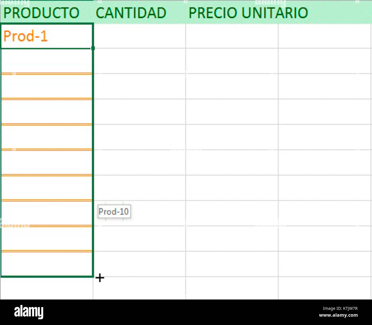 Spreadsheet screenshot displaying data entries in series 2 of the Excel ...