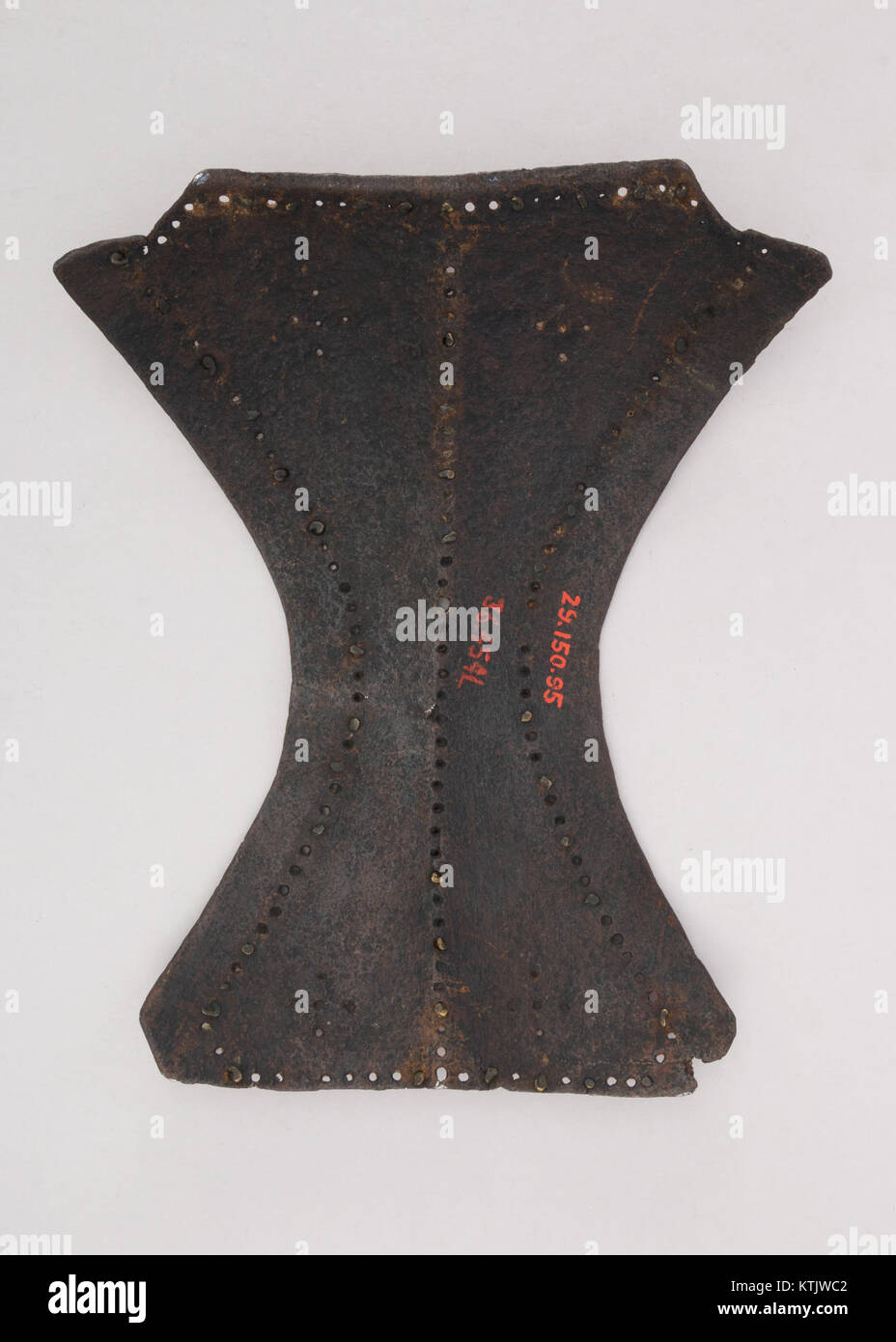 A backplate from a brigandine, dating from the medieval period, part of ...
