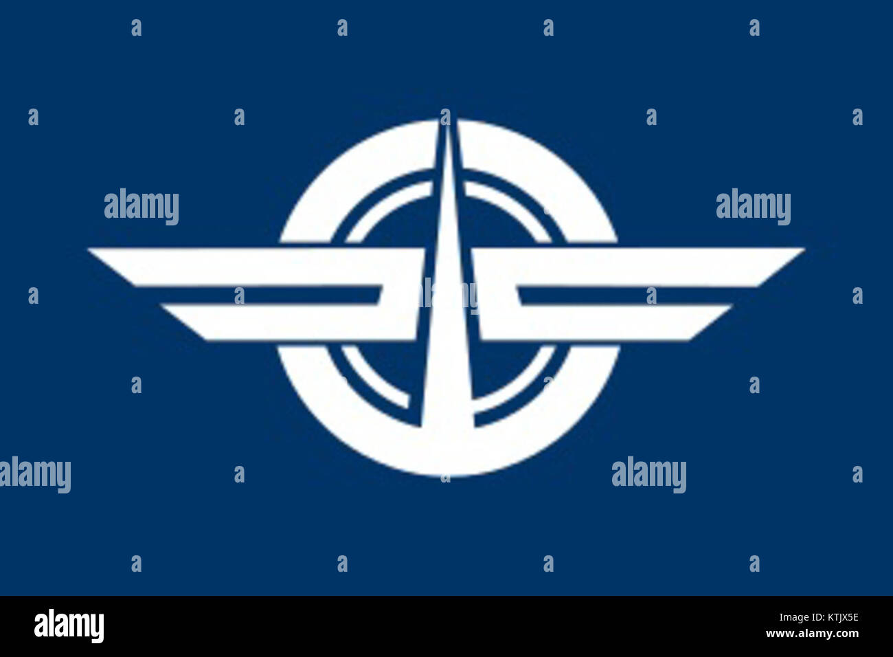 The flag of former Minakami, Gunma, Japan, reflects the regional ...