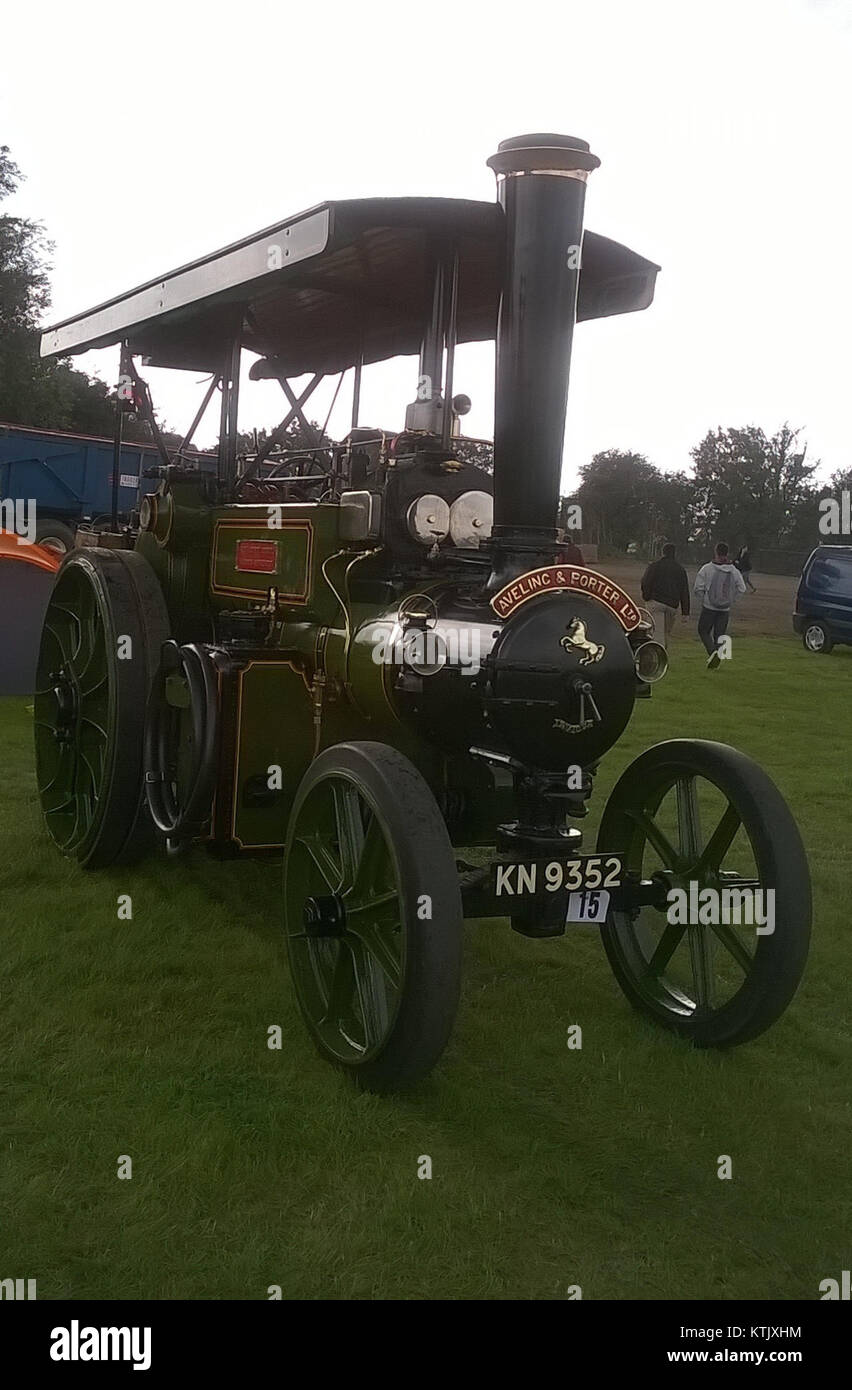 This image shows an Aveling & Porter traction engine, an iconic steam ...