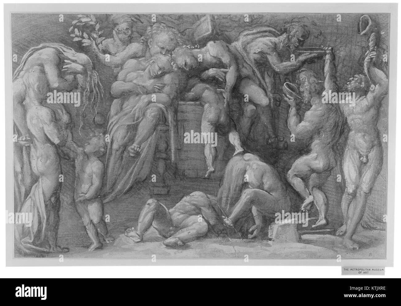The Bacchanalian Scene is a classical artwork depicting a scene of ...