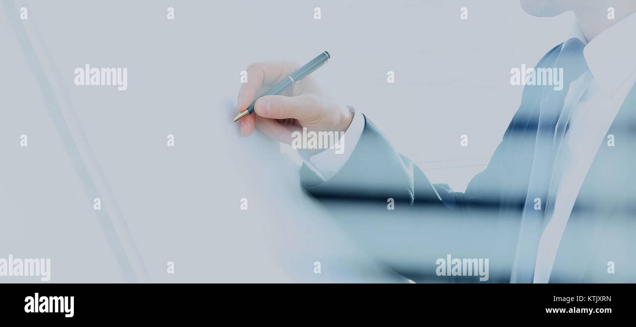 business man writing Stock Photo - Alamy