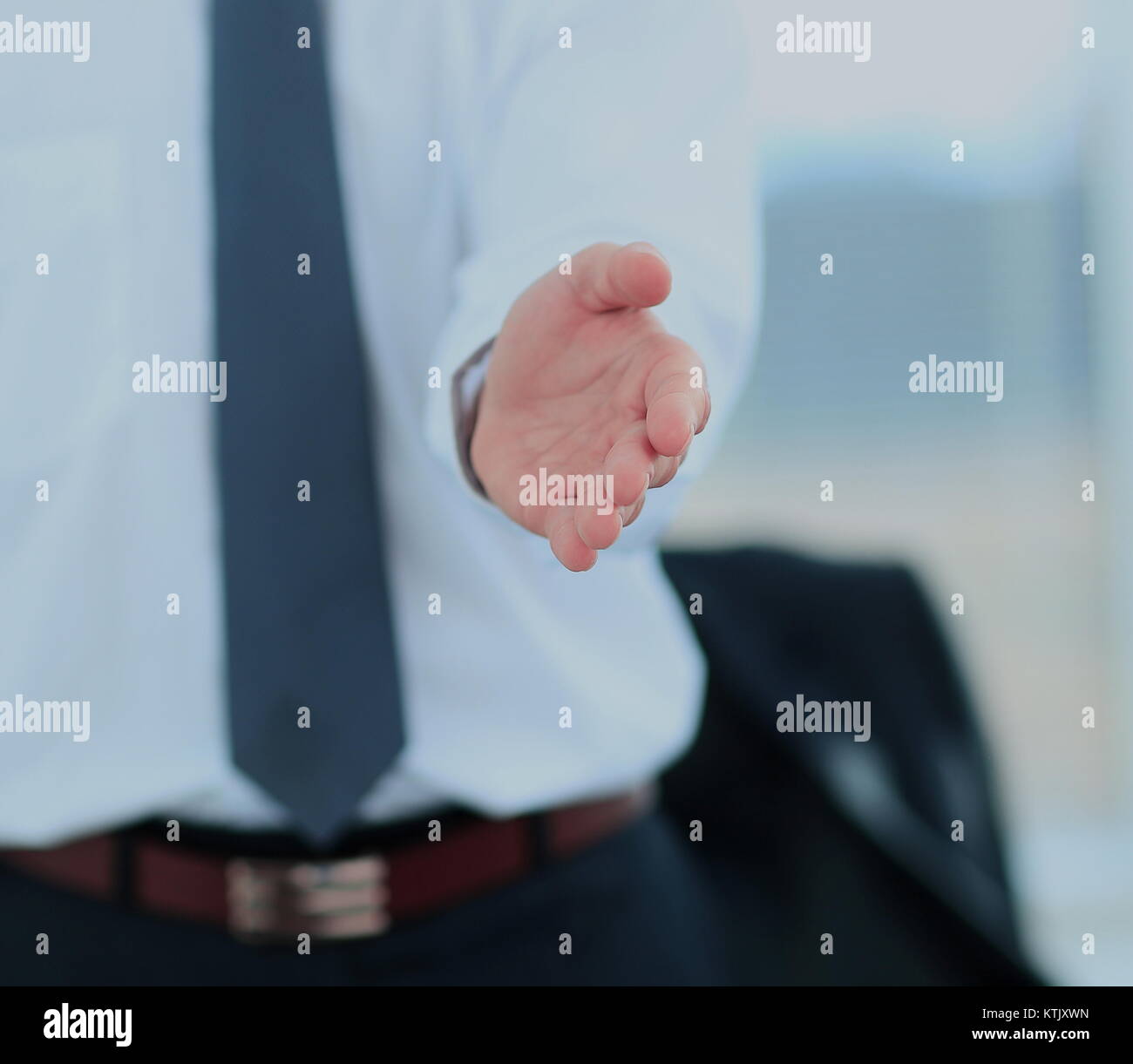 Businessman open hand ready handshake hi-res stock photography and ...