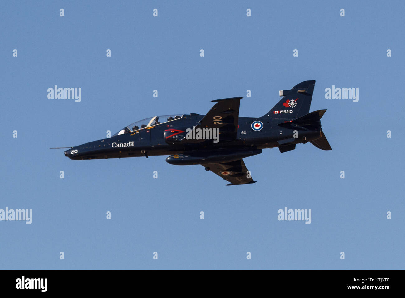 BAE Hawk CT 155, a Canadian military trainer aircraft, performing at ...