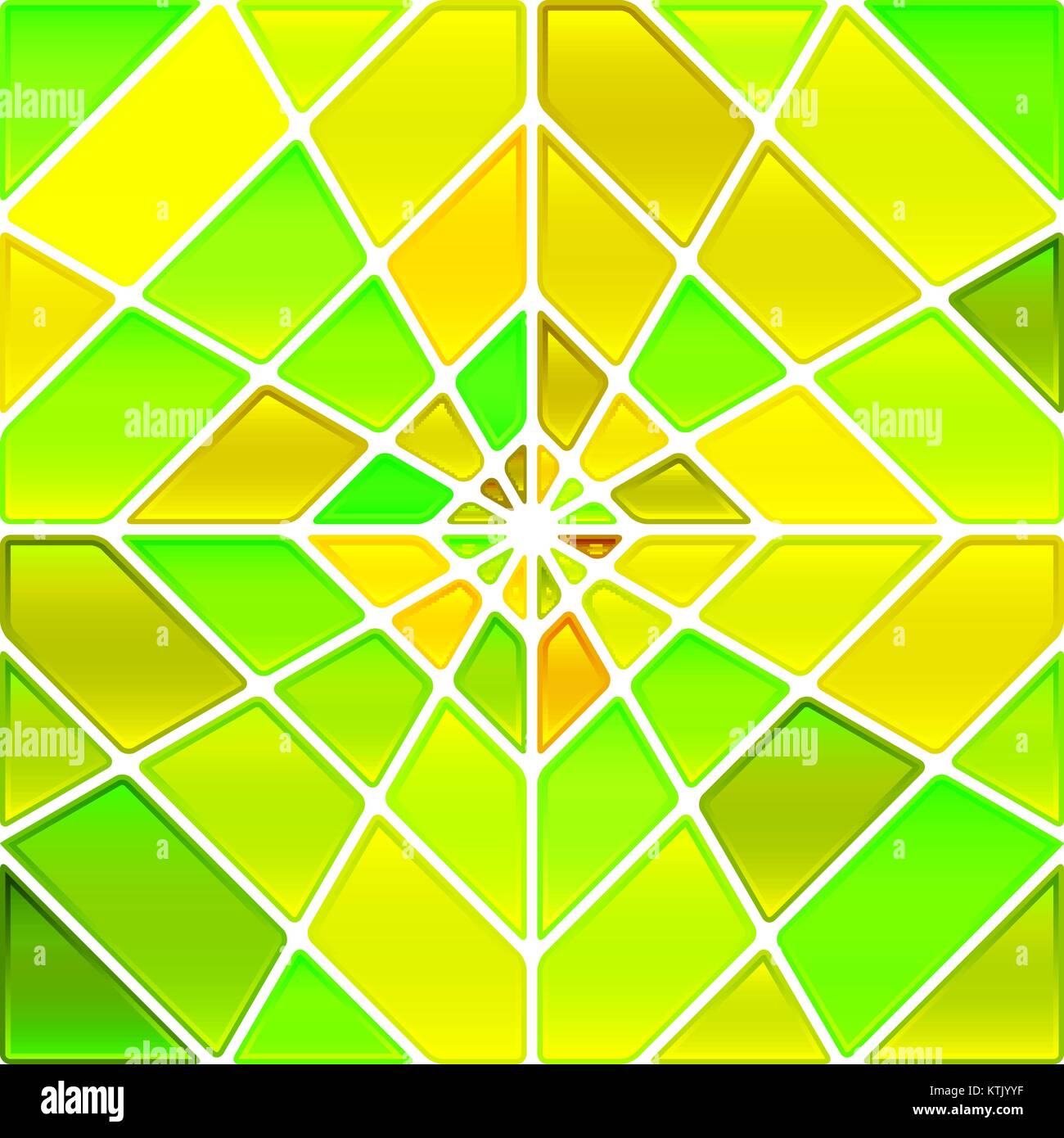 abstract vector stained-glass mosaic background - yellow and green rhombus Stock Vector Image ...
