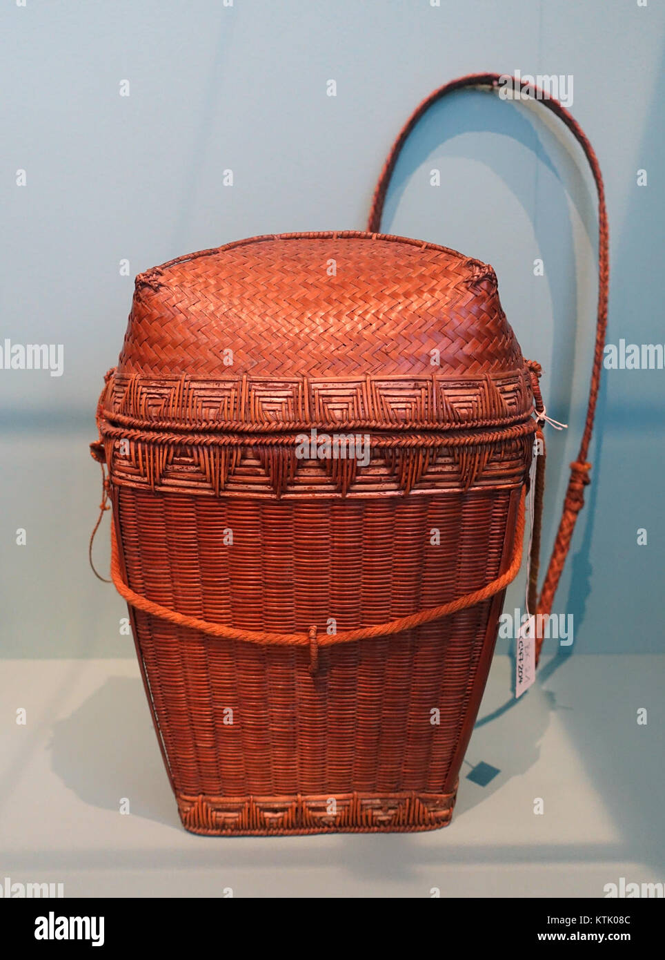 A woven basket made by the Karen people of Northern Thailand, collected ...