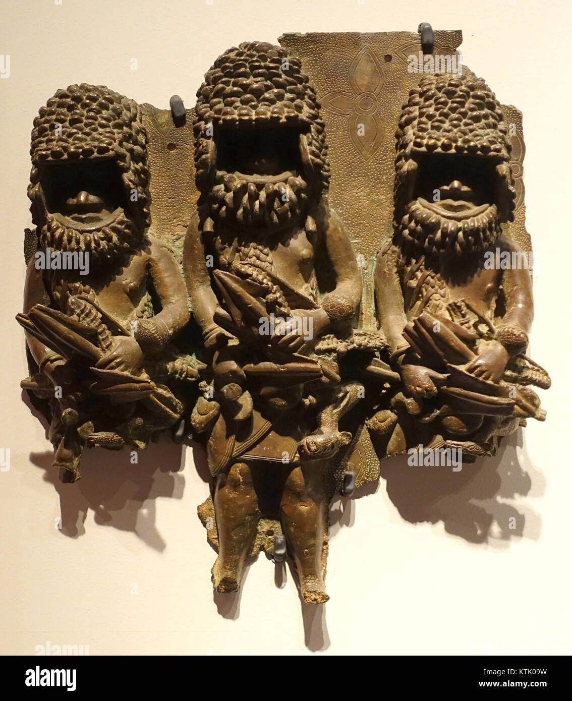 A Benin plaque displayed in the Ethnological Museum in Berlin, Germany ...