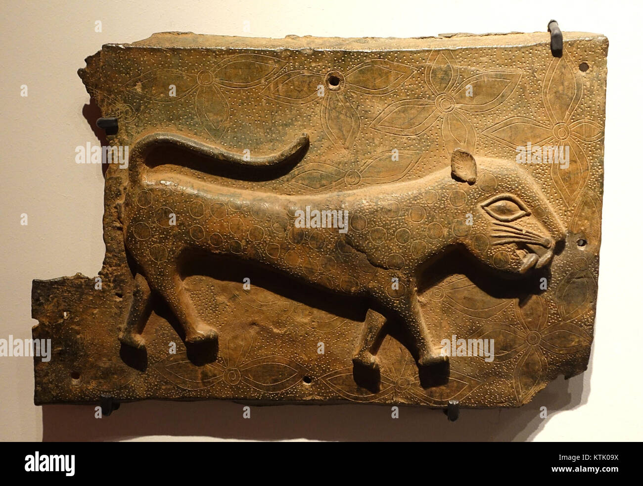 A Benin plaque from the Kingdom of Benin, displayed in the Ethnological ...