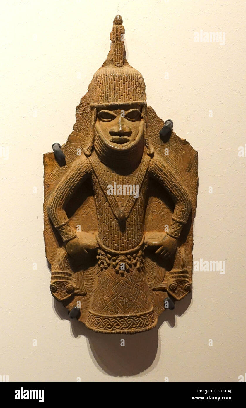 This Benin plaque, housed in the Ethnological Museum in Berlin ...