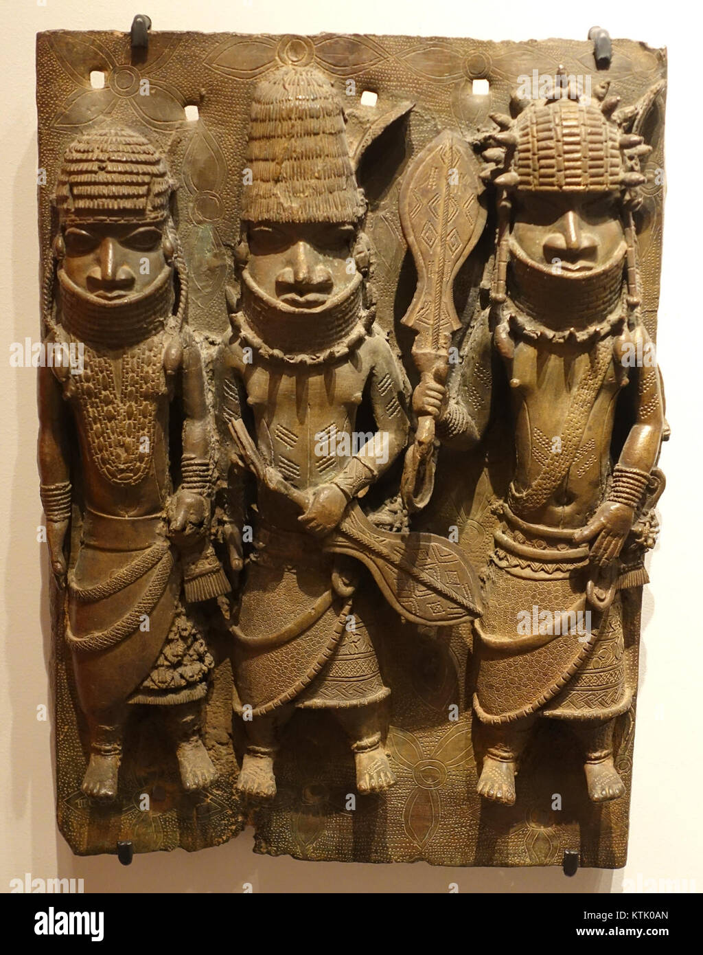 This Benin plaque, displayed at the Ethnological Museum in Berlin ...