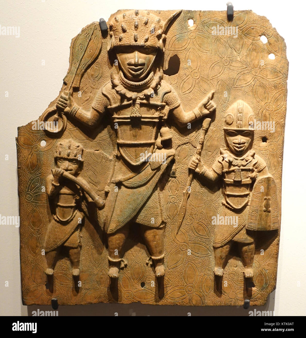 A Benin plaque displayed in the Ethnological Museum in Berlin ...