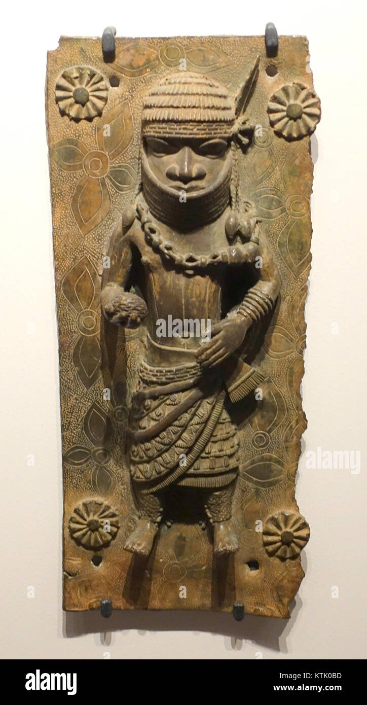 This Benin plaque, housed in the Ethnological Museum in Berlin, is an ...
