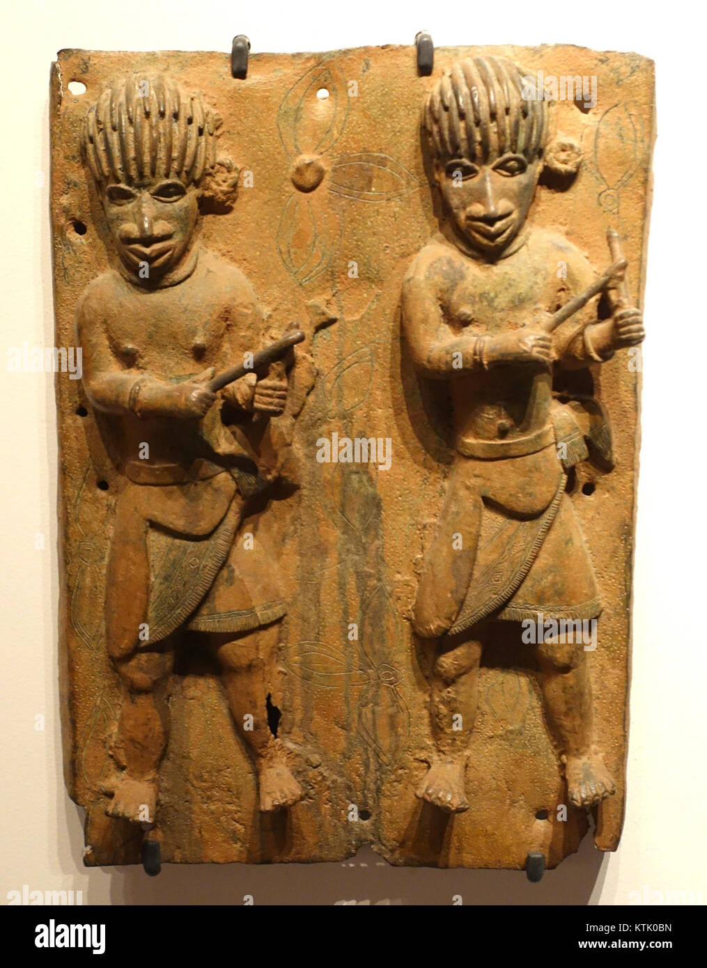 A Benin plaque displayed in the Ethnological Museum in Berlin ...
