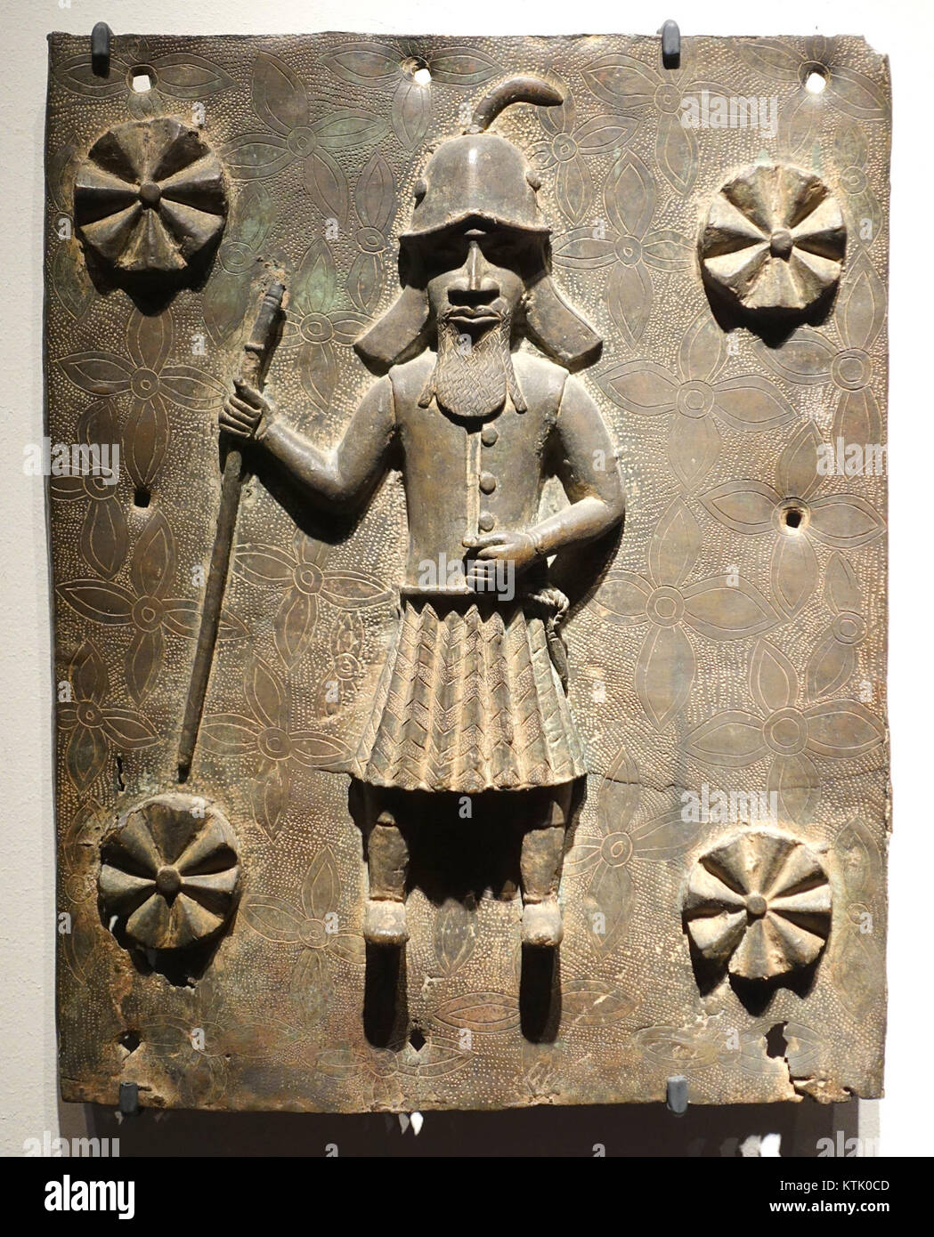 Benin plaque on display at the Ethnological Museum in Berlin ...