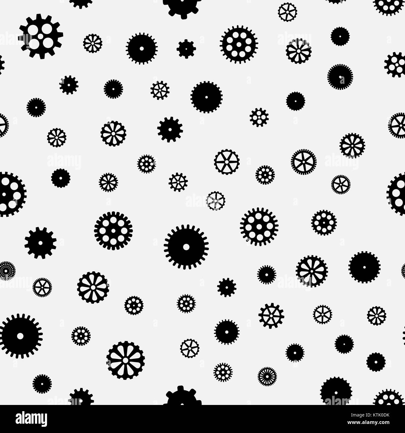 abstract vector black flat gears seamless pattern Stock Vector Image ...