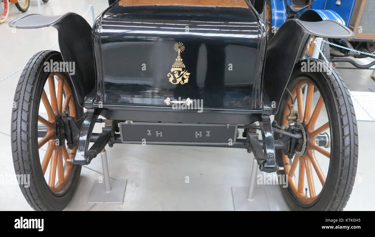 A close-up of a Baker electric car, showcasing its unique design ...