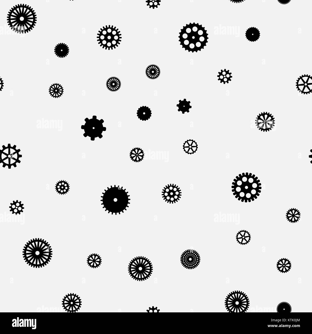 abstract vector black flat gears seamless pattern Stock Vector Image ...