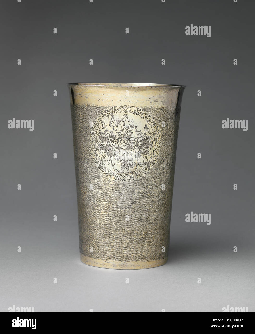 Beaker, cataloged as MET DP339139, is an ancient ceramic vessel on ...