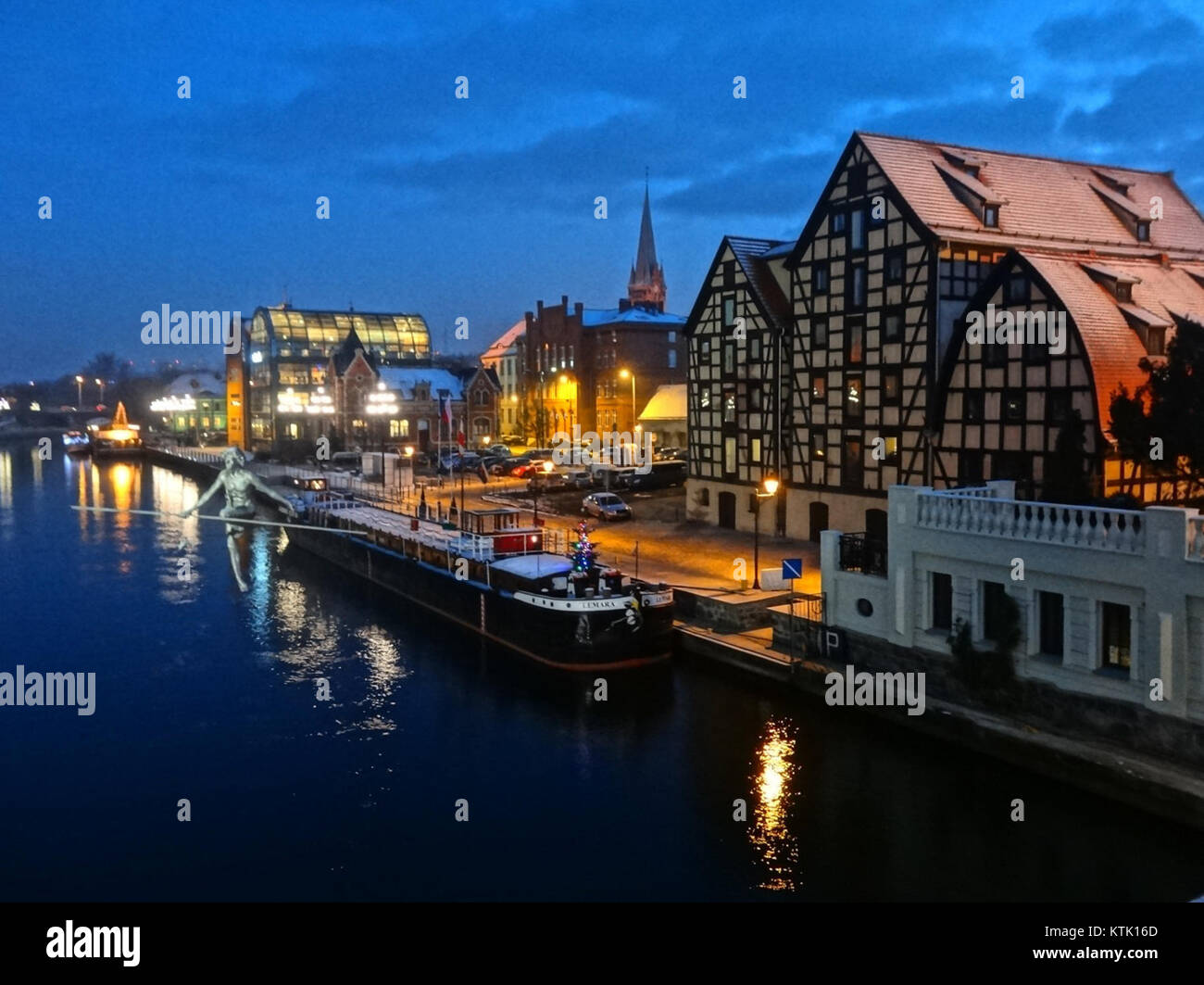 This photo captures a view from Sulima Bridge, taken on January 1, 2015 ...