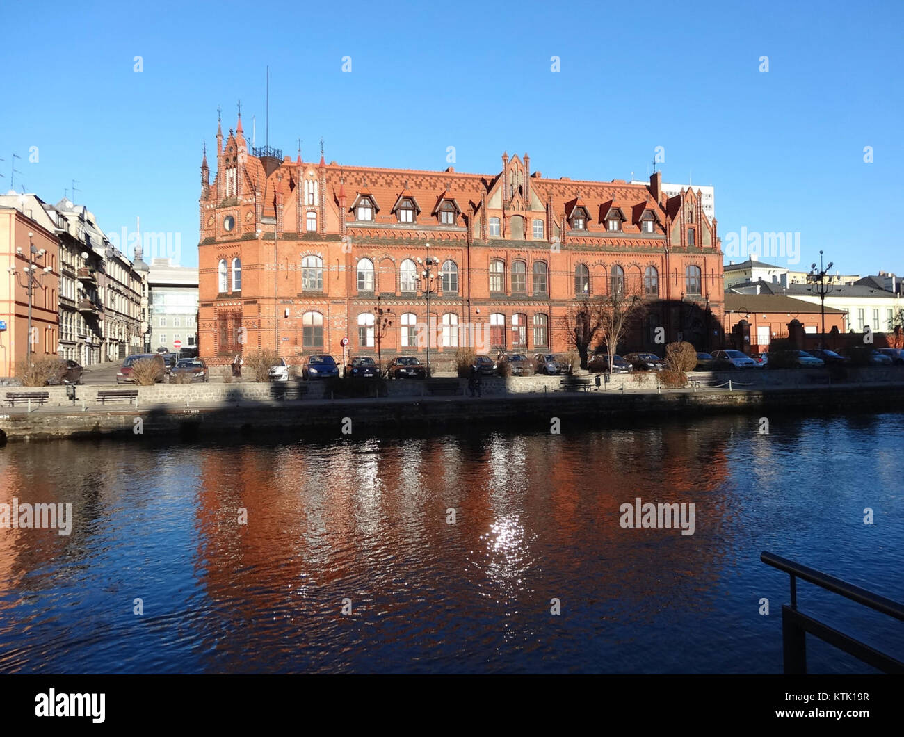 This photograph depicts the main post building, likely taken in January ...