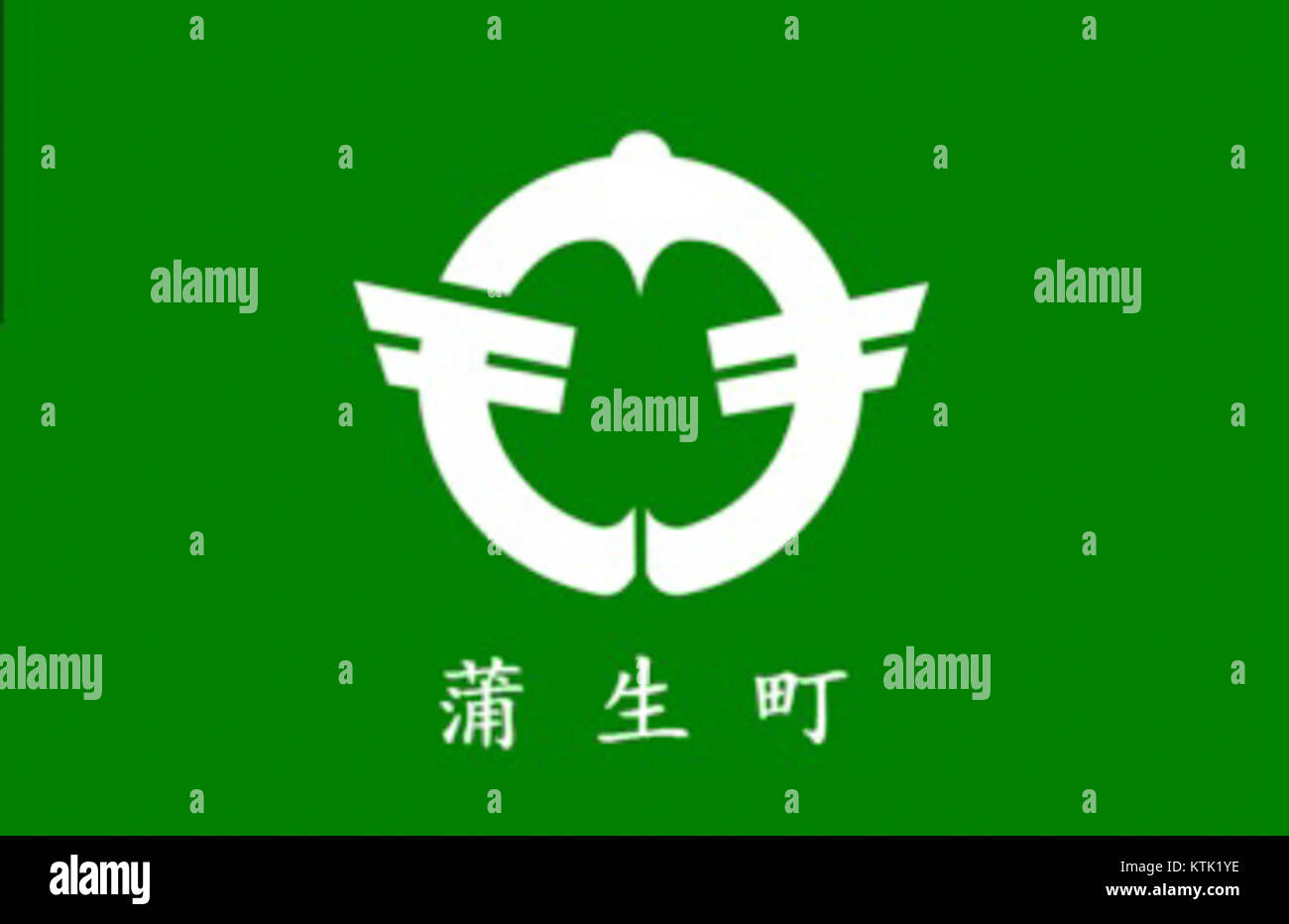 The flag of Gamo Shiga represents a regional emblem of Japan ...