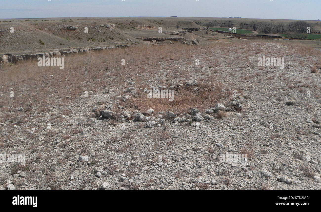Battle Canyon (Scott Co KS) rifle pit 2a Stock Photo - Alamy