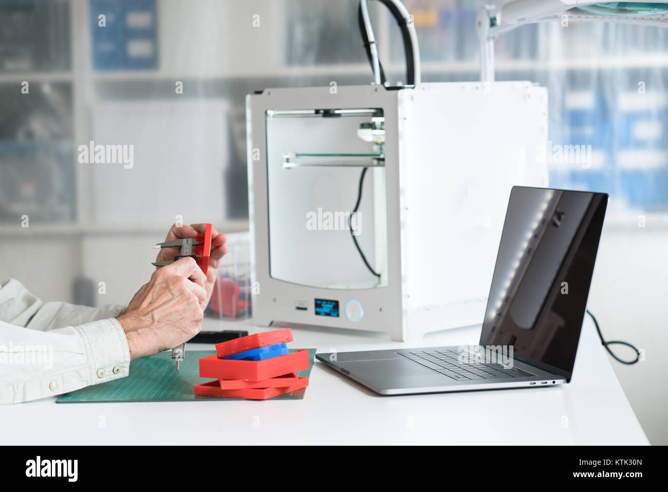 development of a model device for printing on a 3D printer Stock Photo ...